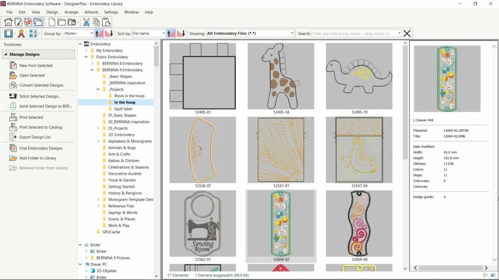 Bernina Embroidery Software 9 DesignerPlus • Sewing Machine World